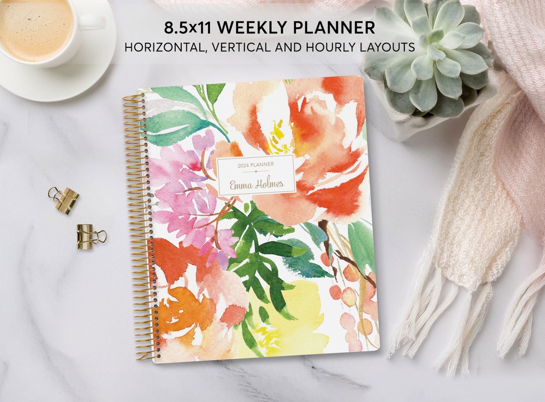 8.5x11 Weekly Planner 2024 2025 Choose Your Start Month 12 Month ...
