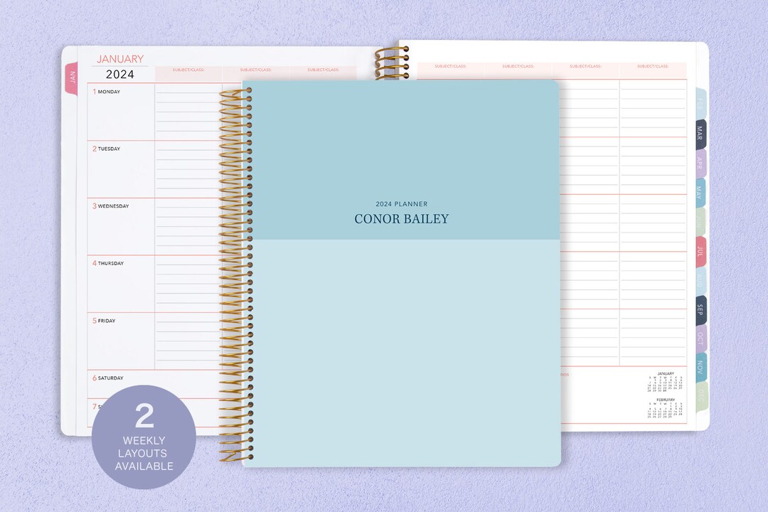 2025-2026 8.5x11 STUDENT PLANNER | Personalized Weekly Student Planner ...