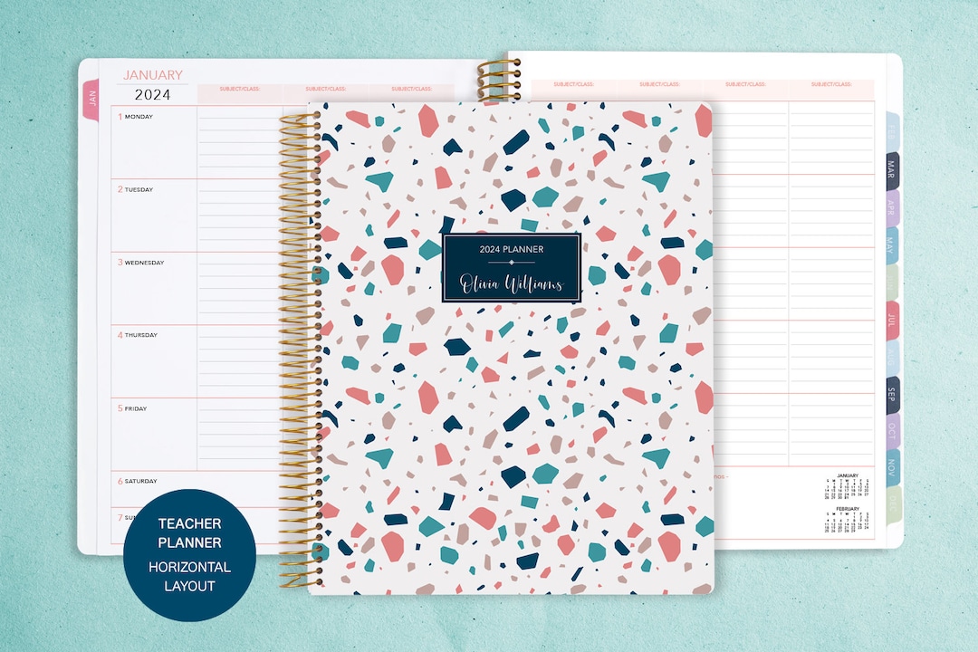 Teacher Planner 8.5x11 2024-2025 Lesson Plan Calendar Weekly Teacher ...