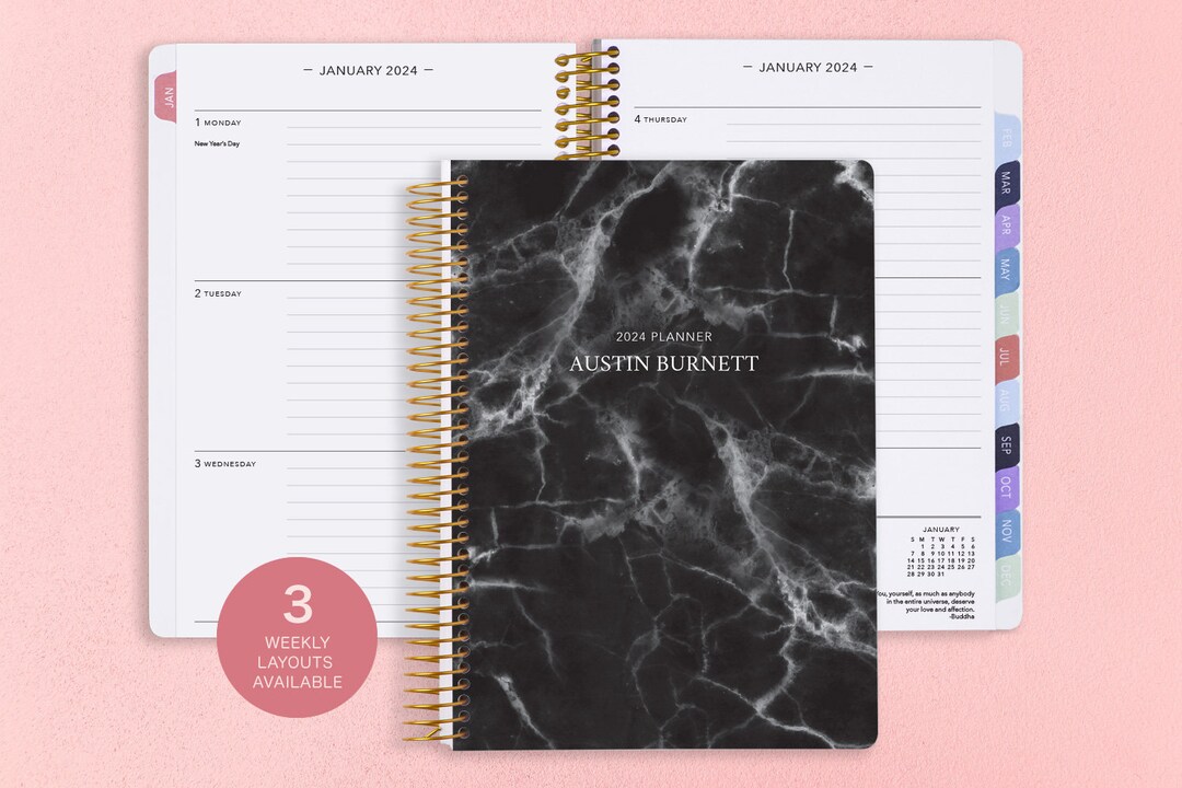 2024 Personalized Man Planner 2024 Weekly Planner Men's Planner Men ...