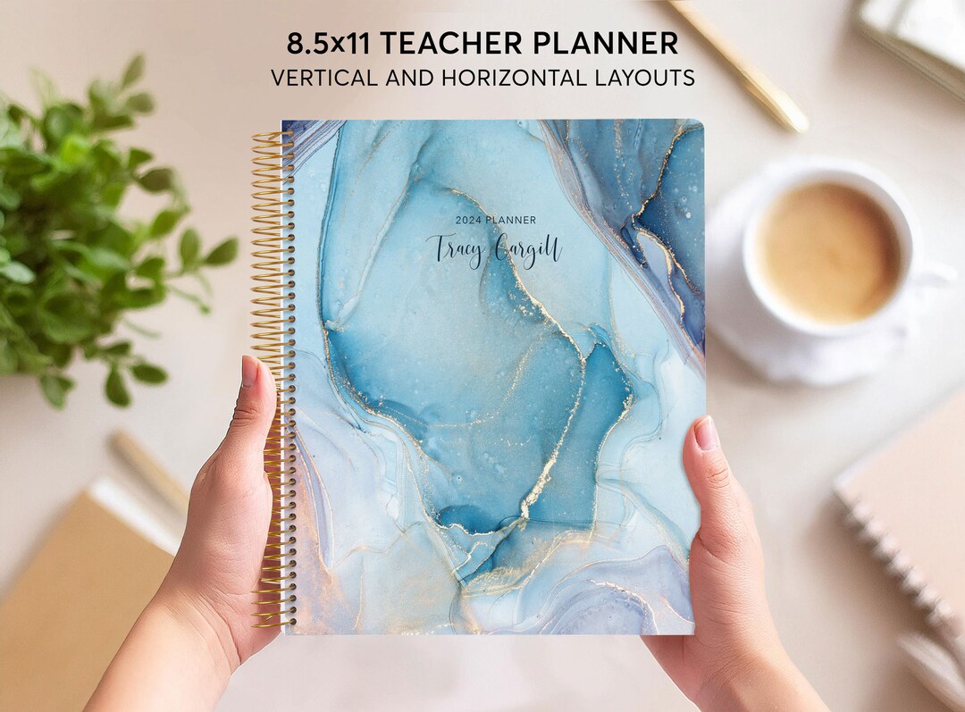 Teacher Planner 8.5x11 | 2025-2026 Personalized Teacher Planner | Large ...