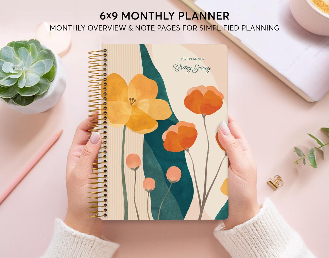 MONTHLY PLANNER 2024 2025 No Weekly View Choose Your Start Month ...