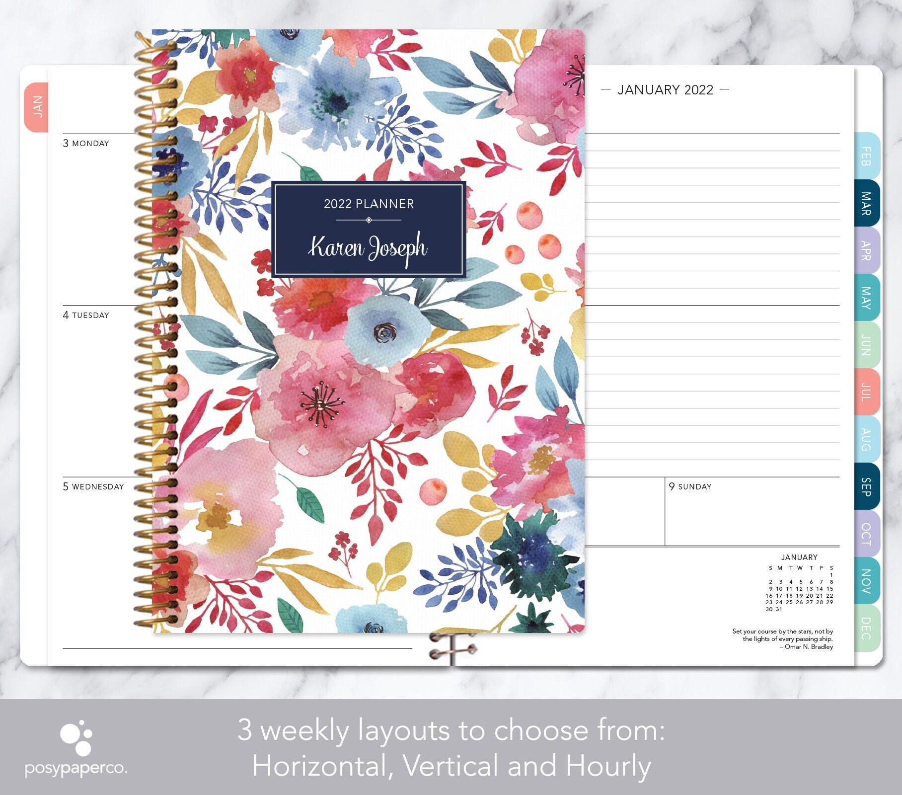 Calendars & Planners Personalised 2022 Diary Custom Journal Agenda 2022 ...