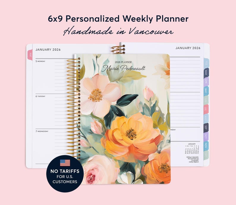 2026 Planner Personalized - 6x9 Weekly Planner 2026-2027 - Gifts for ...