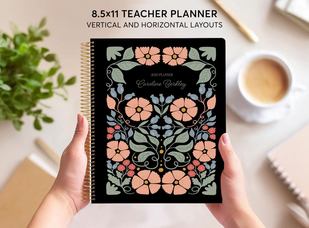 Personalized Teacher Planner 8.5x11 | 2025-2026 Lesson Plan Calendar ...