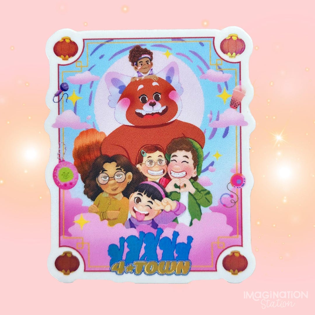 Turning Red Sticker Waterproof Holographic Glossy Effect. - Etsy