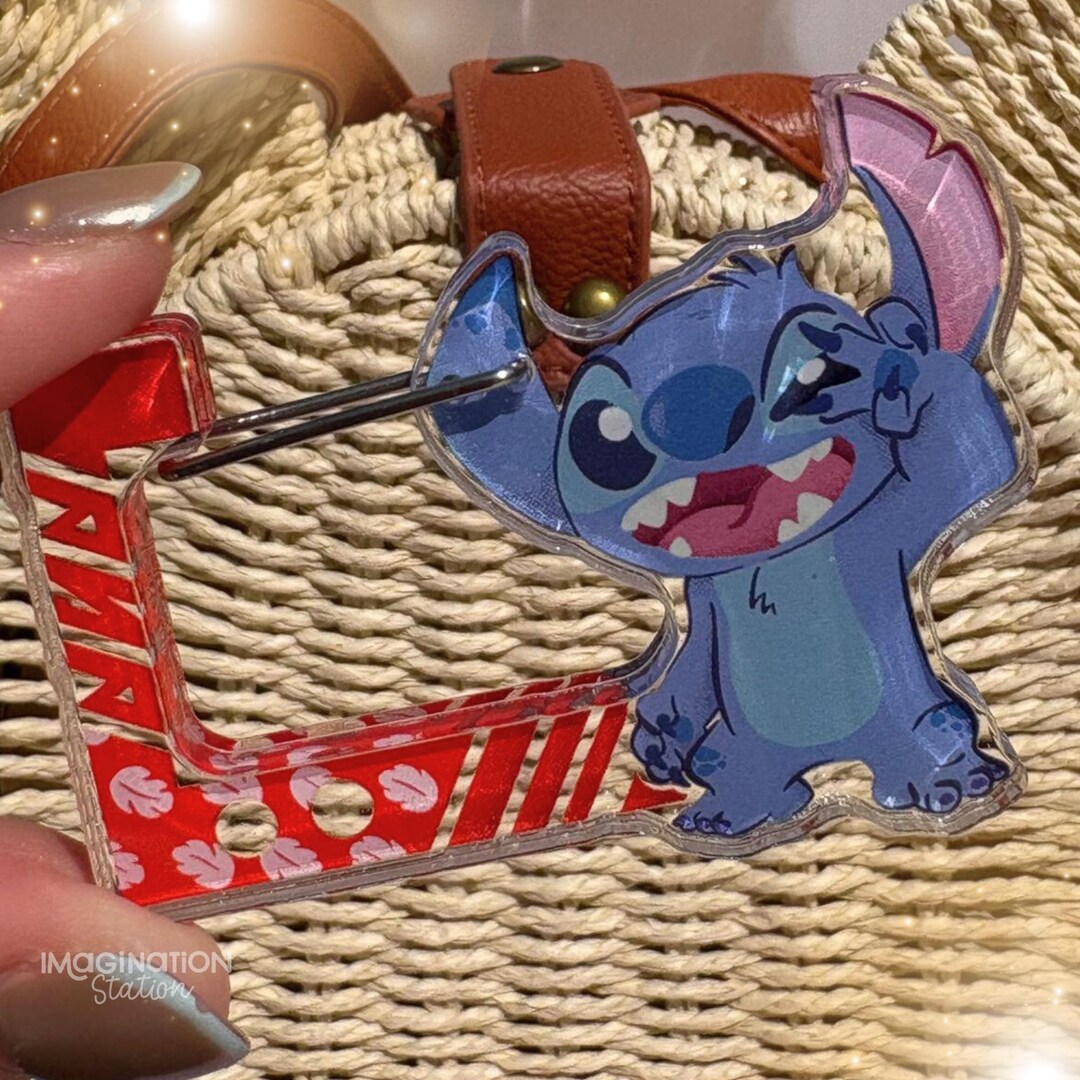 Stitch Acrylic Backpack Charm - Disney Collectible Bag Keychain ...