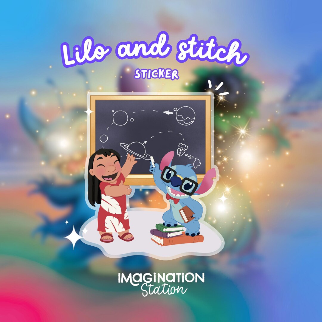 Lilo & Stitch Teacher Sticker: Glossy School Design - Etsy