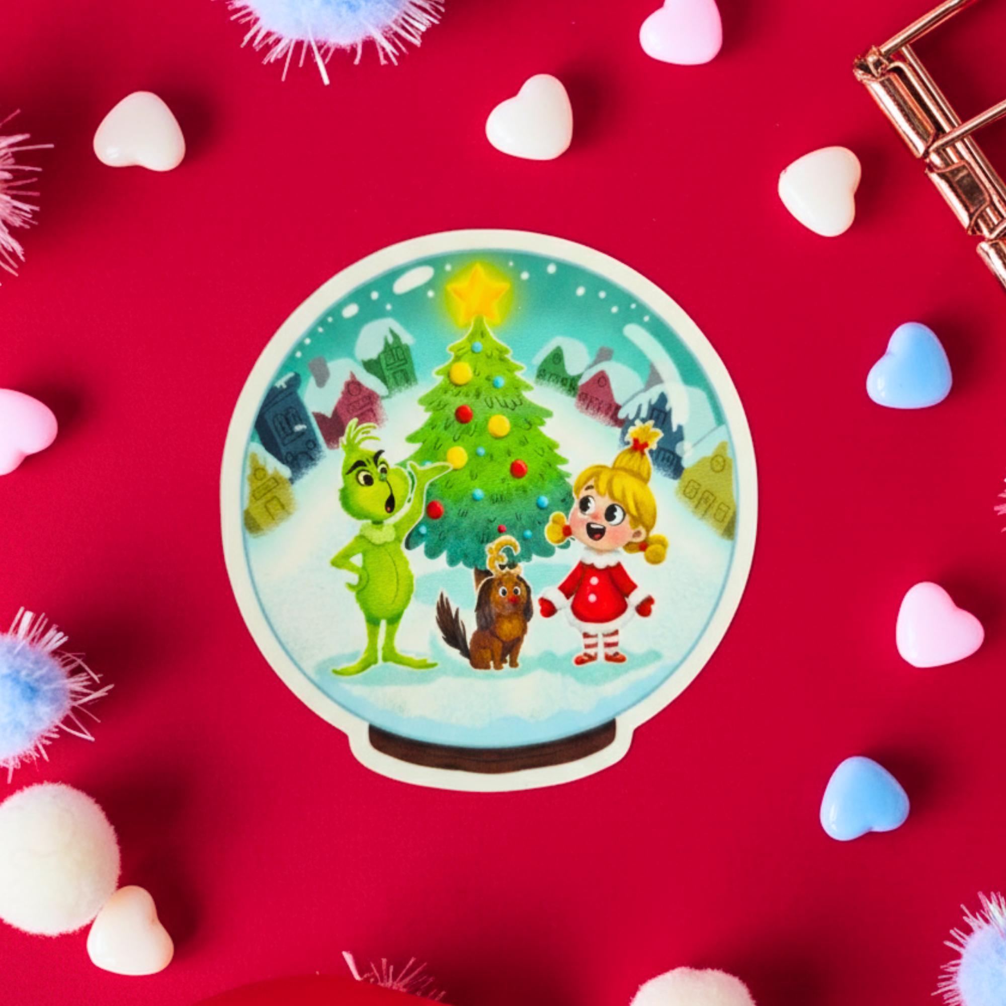 Grinch and Cindy Lou Who Movie Character - Waterproof Glossy Effect ...