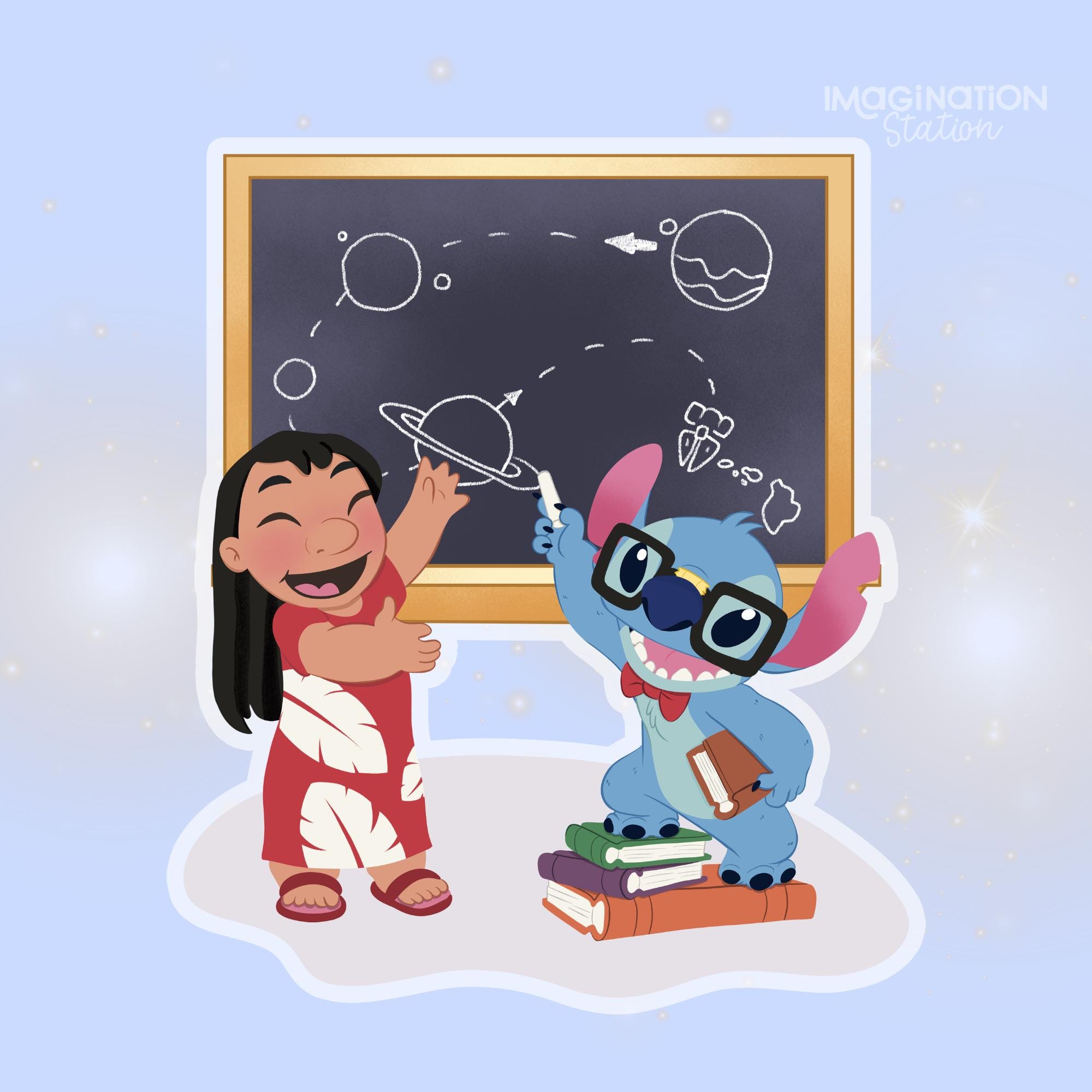Lilo & Stitch Teacher Sticker: Glossy School Design - Etsy