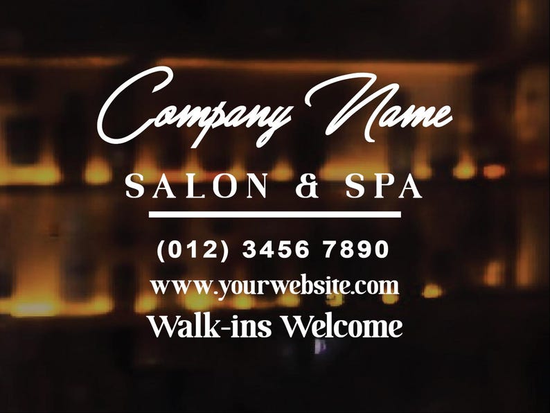 Personalized Window Sign - Your Company Name or Logo Storefront Vinyl ...