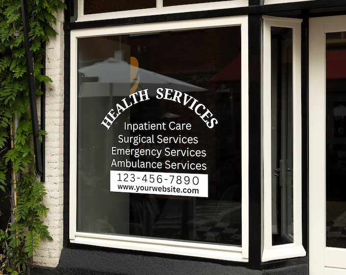 Custom Service Decals for Store Front Window, Personalized Services ...