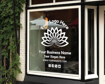 Storefront Logo Sign Business Logo Decal Vinyl Sticker Window Door ...