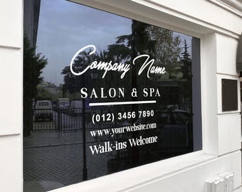 Storefront Logo Sign - Business Logo Decal - Vinyl Sticker Window Door ...