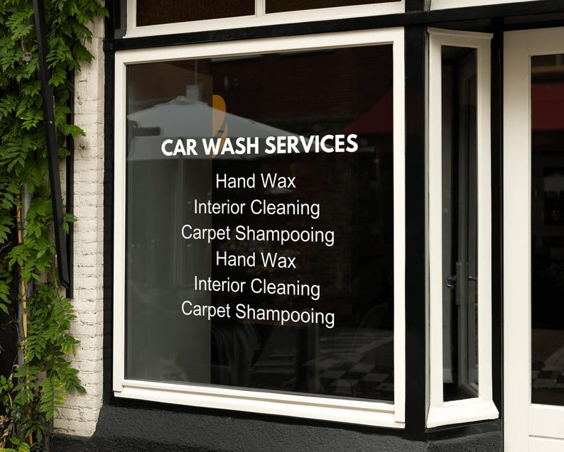 Custom Services Window Decal - Business Services Window Sign ...