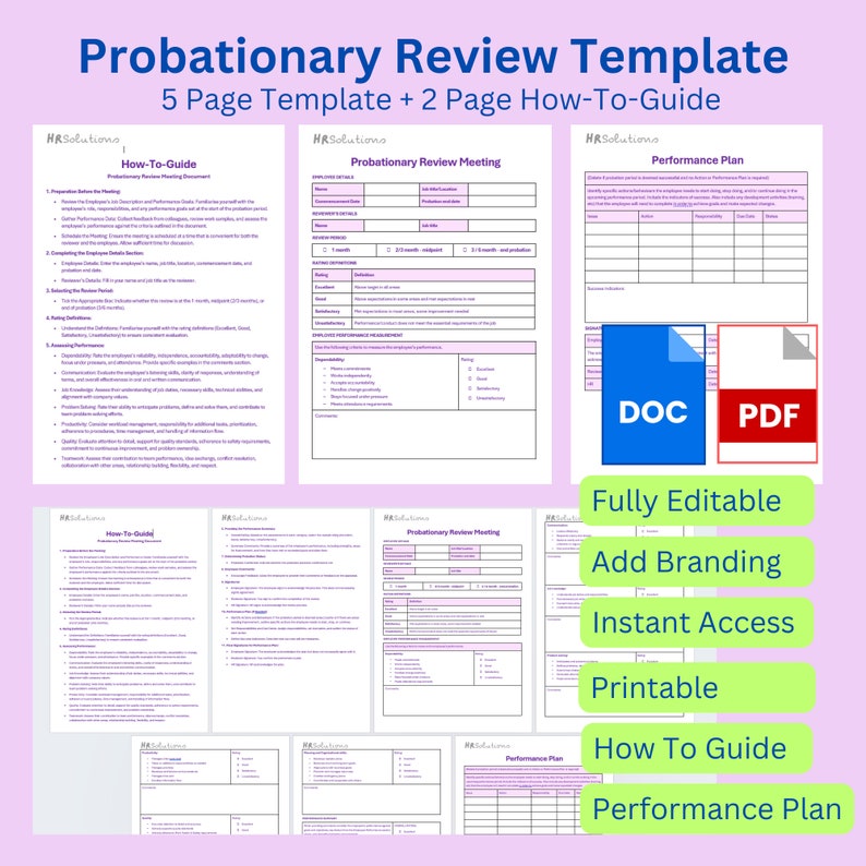 Employee Performance Review | 90-day Probationary Assessment | Employee ...