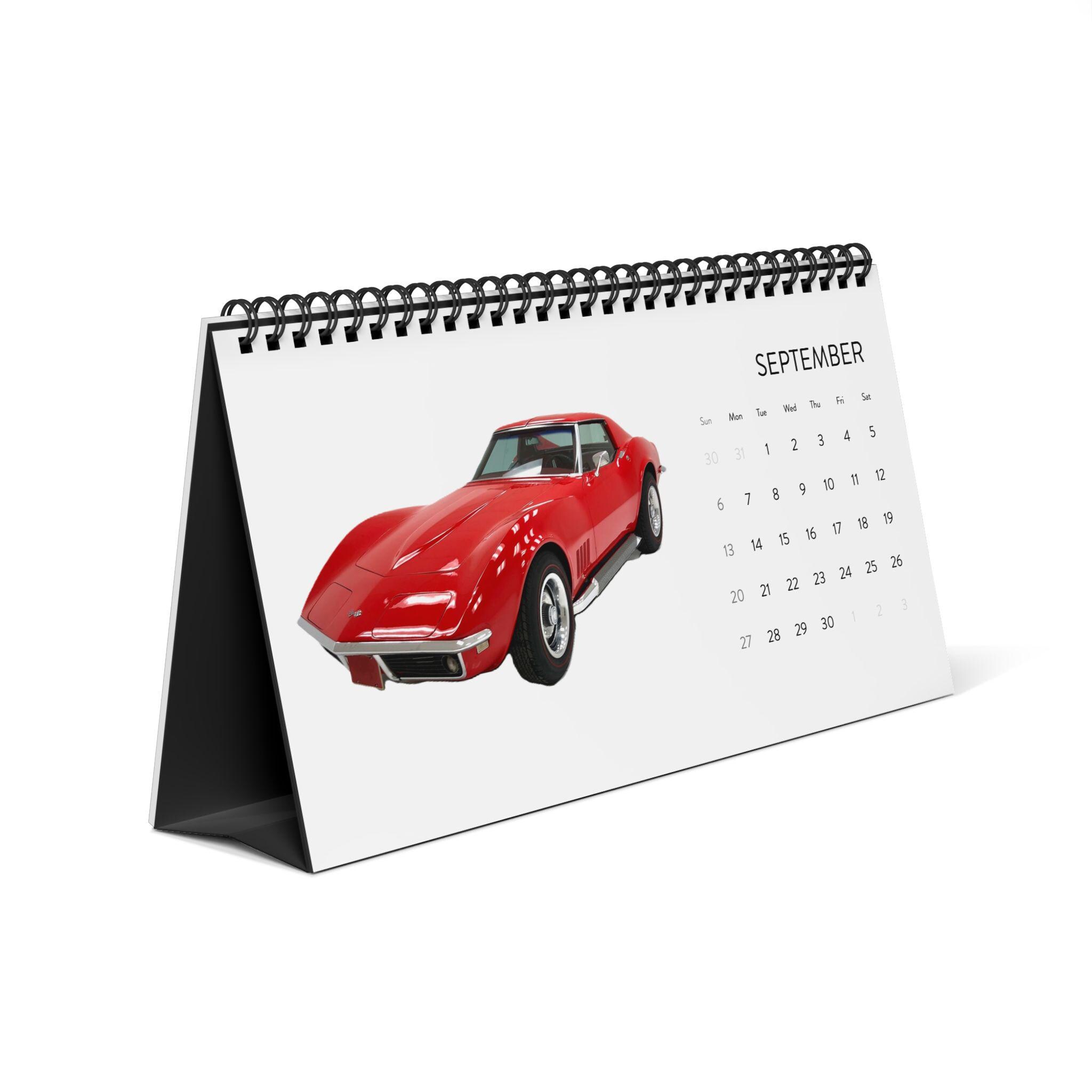 Corvette Desktop Calendar (2026 Grid) - Etsy