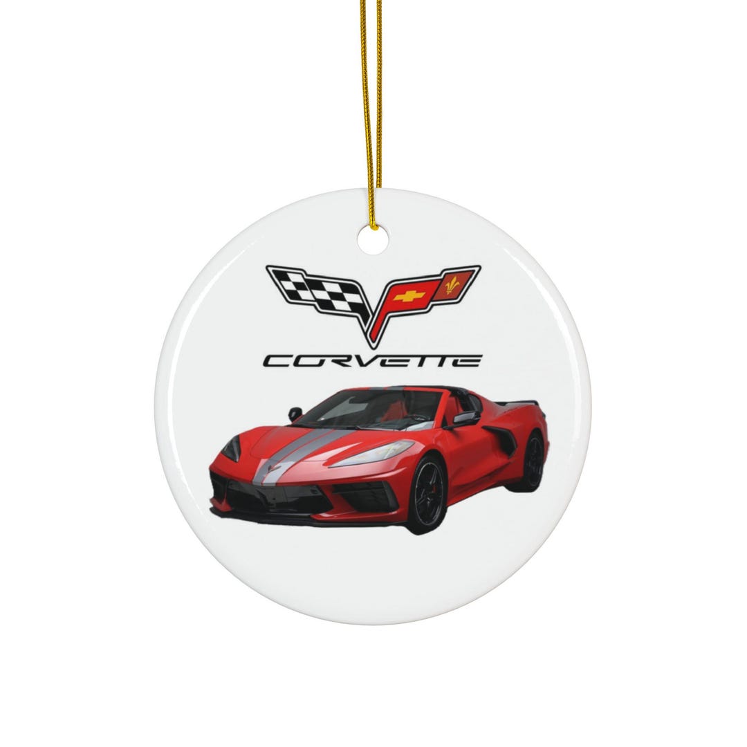 Corvette C8 Ceramic Ornament - Etsy