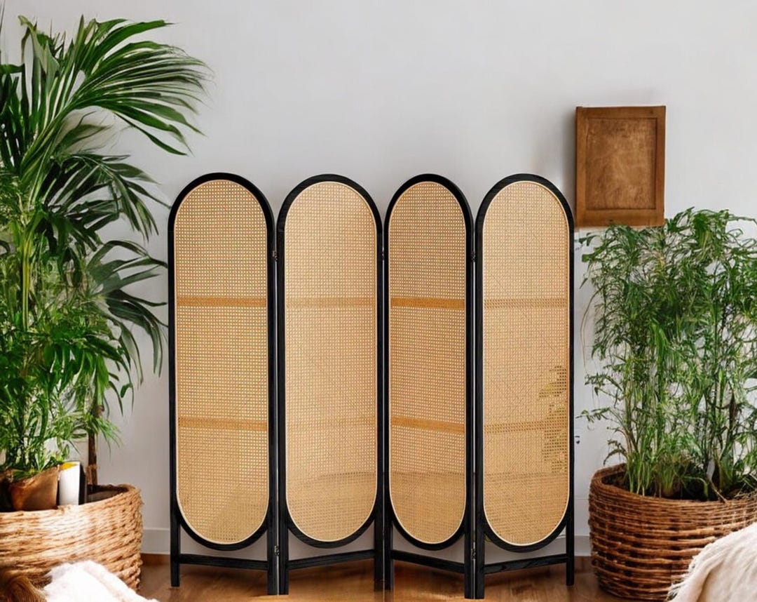 Privacy Panel Screen Boho Room Divider Folding Screen Room Separator ...