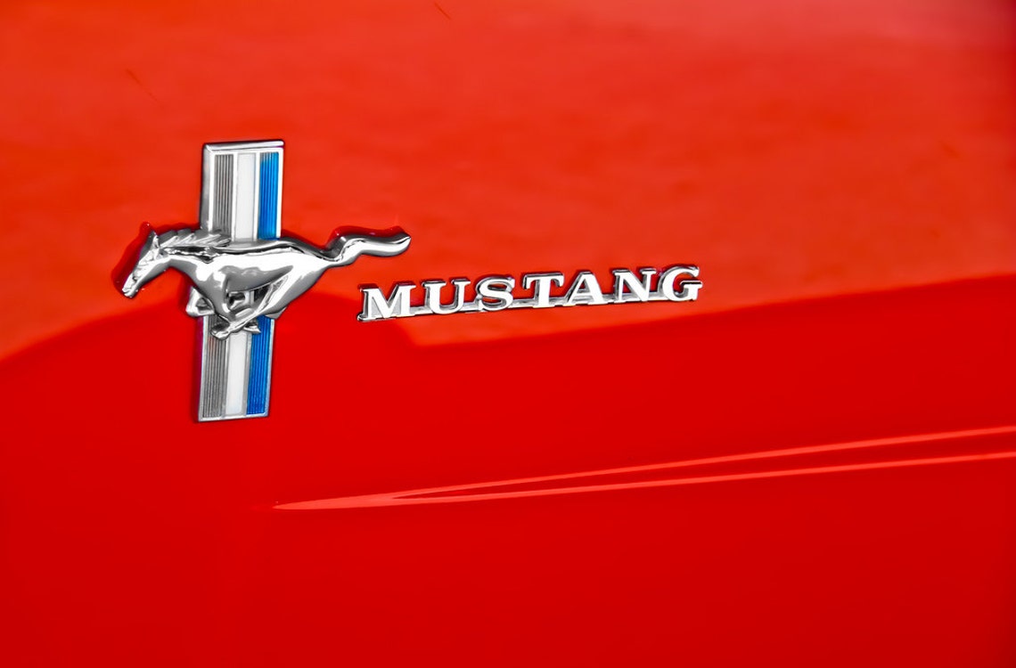 Ford Mustang Logo & Lettering Car Printable Artwork Digital Download ...