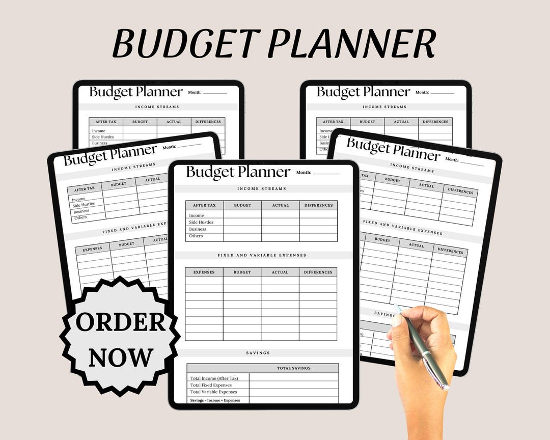 Monthly Budget Planner PDF, Clean and Professional Finance Organizer ...