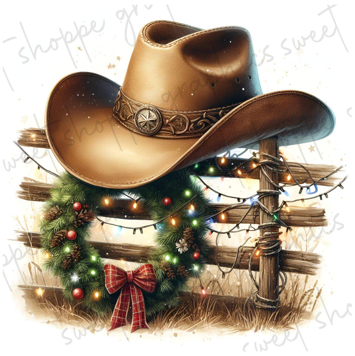 Country Christmas Watercolor Clipart, Transparent Background, Graphics ...