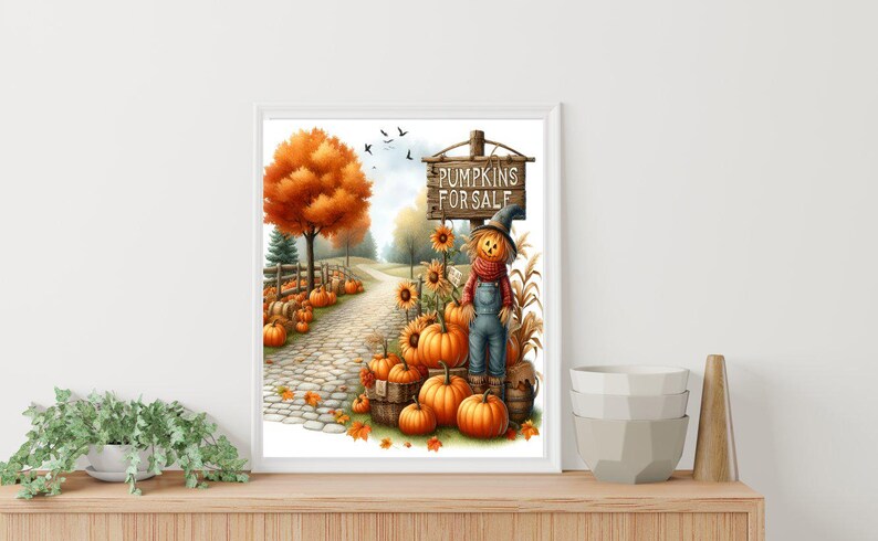 Watercolor Autumn Scenes: Printable Fall Graphics (digital Download) - Etsy