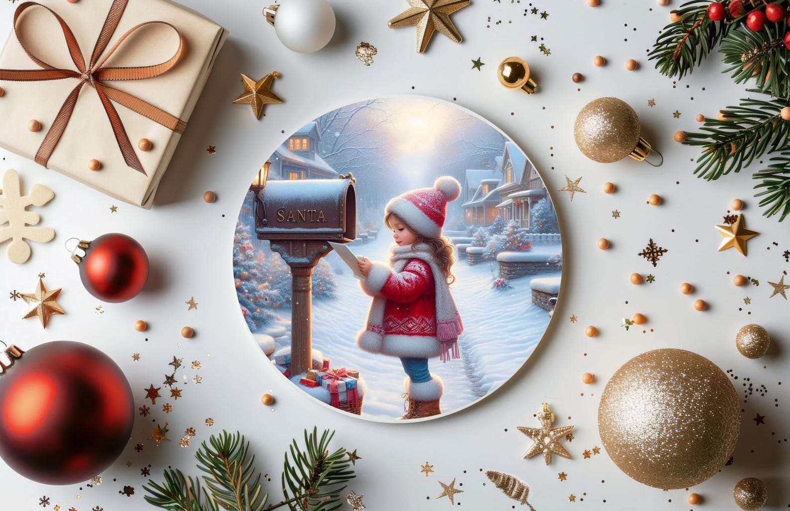 Christmas Scenes Watercolor Clipart, JPG, Graphics, Instant Download ...