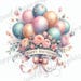 Watercolor Balloon Clipart: Birthday Party Graphics (digital Download ...