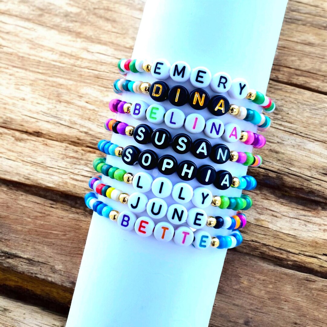 Graduation Name Bracelets 2025, Custom Senior Class Favors, Bulk ...