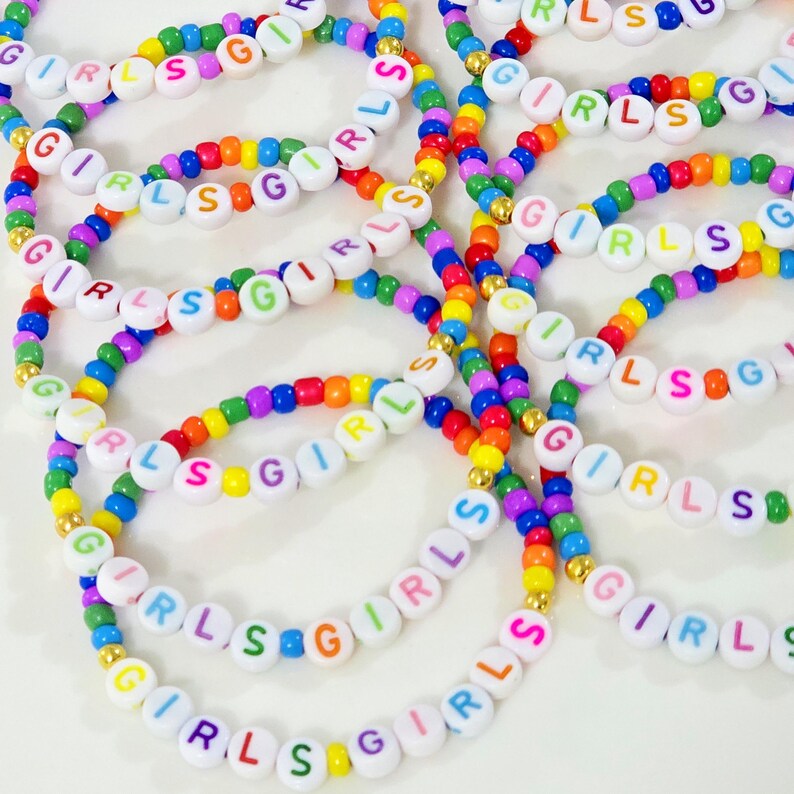 Bulk School Name Bracelets, Class Gift, Custom Student Bracelet, Party ...