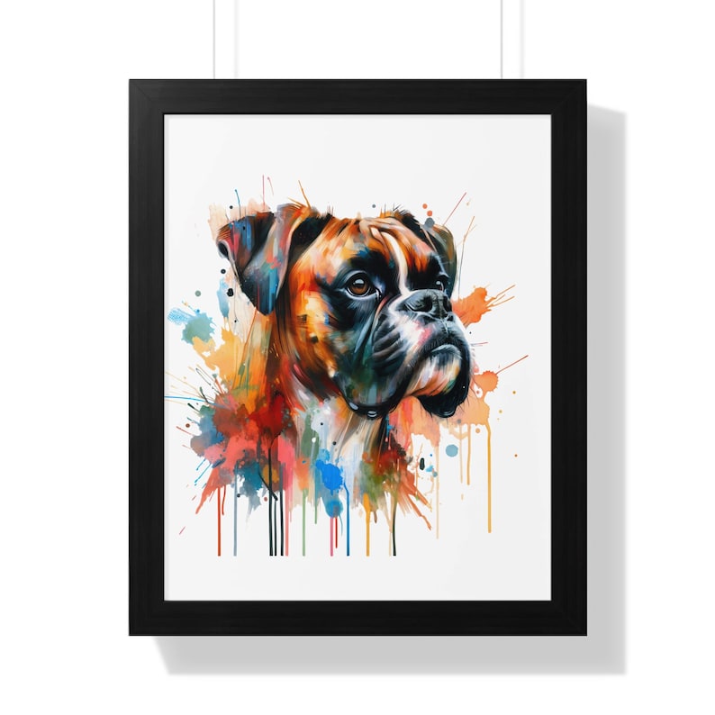 Boxer Dog Posters, Watercolor Art Print, Pet Portrait, Unique Wall ...