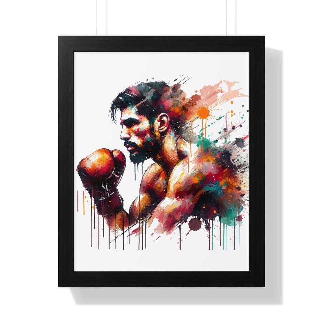 Colorful Boxer Posters, Modern Art Posters, Sports Posters, Boxing ...