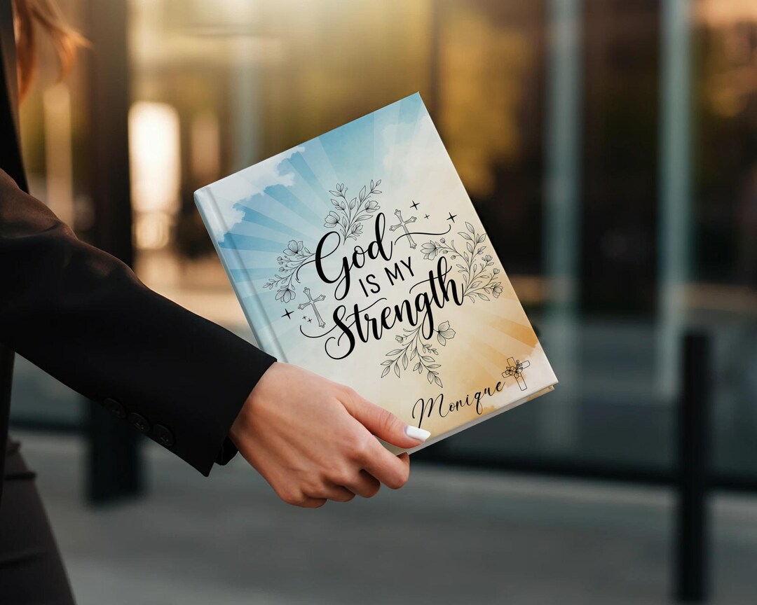Personalized God is My Strength Journal, Christian Notebook, Religious ...