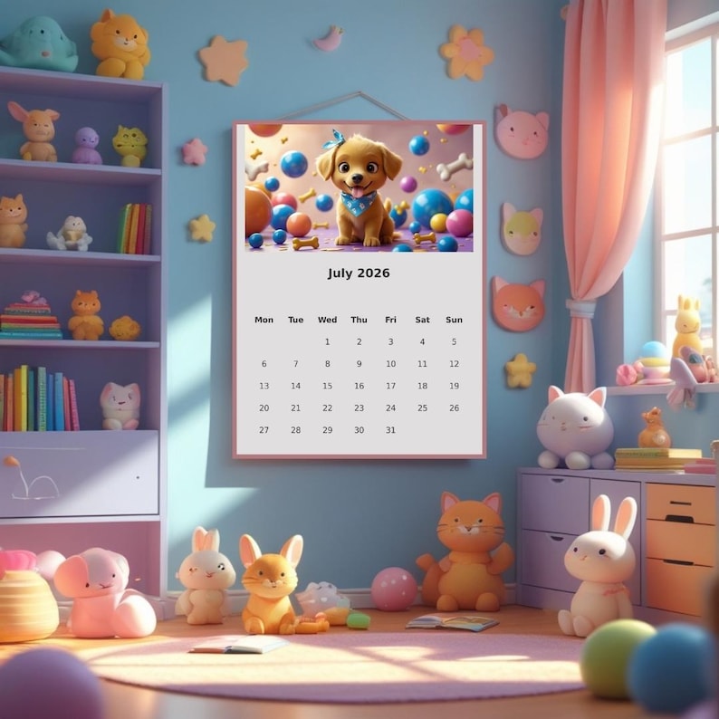 Animal 2026 Calendar | Nursery Decor (printable) - Etsy