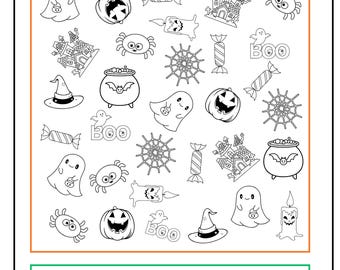 Halloween Activity Bundle: Bingo, I Spy, Word Search (PDF) - Etsy