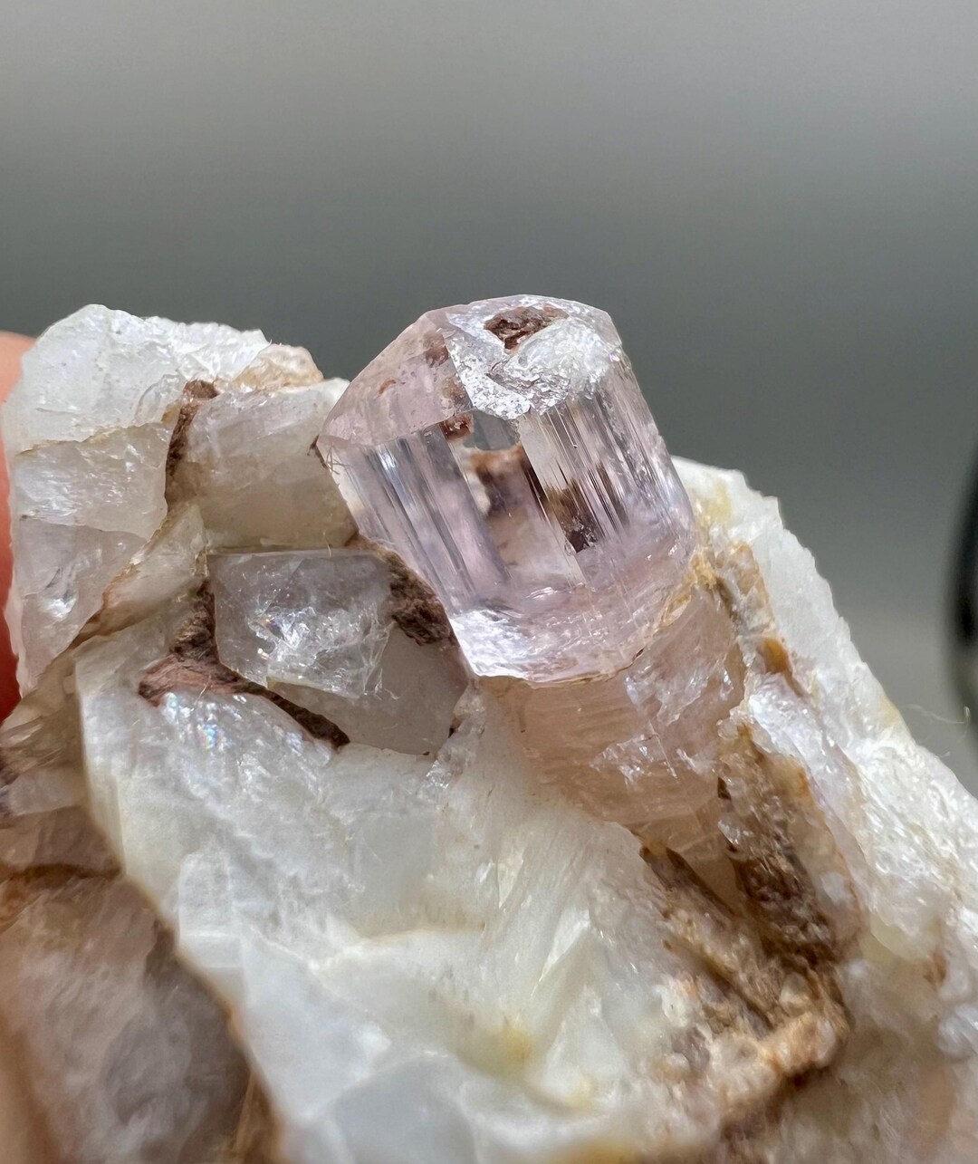 20.45 Gram Natural Rare Imperial Topaz Light Pink Color Crystal on ...