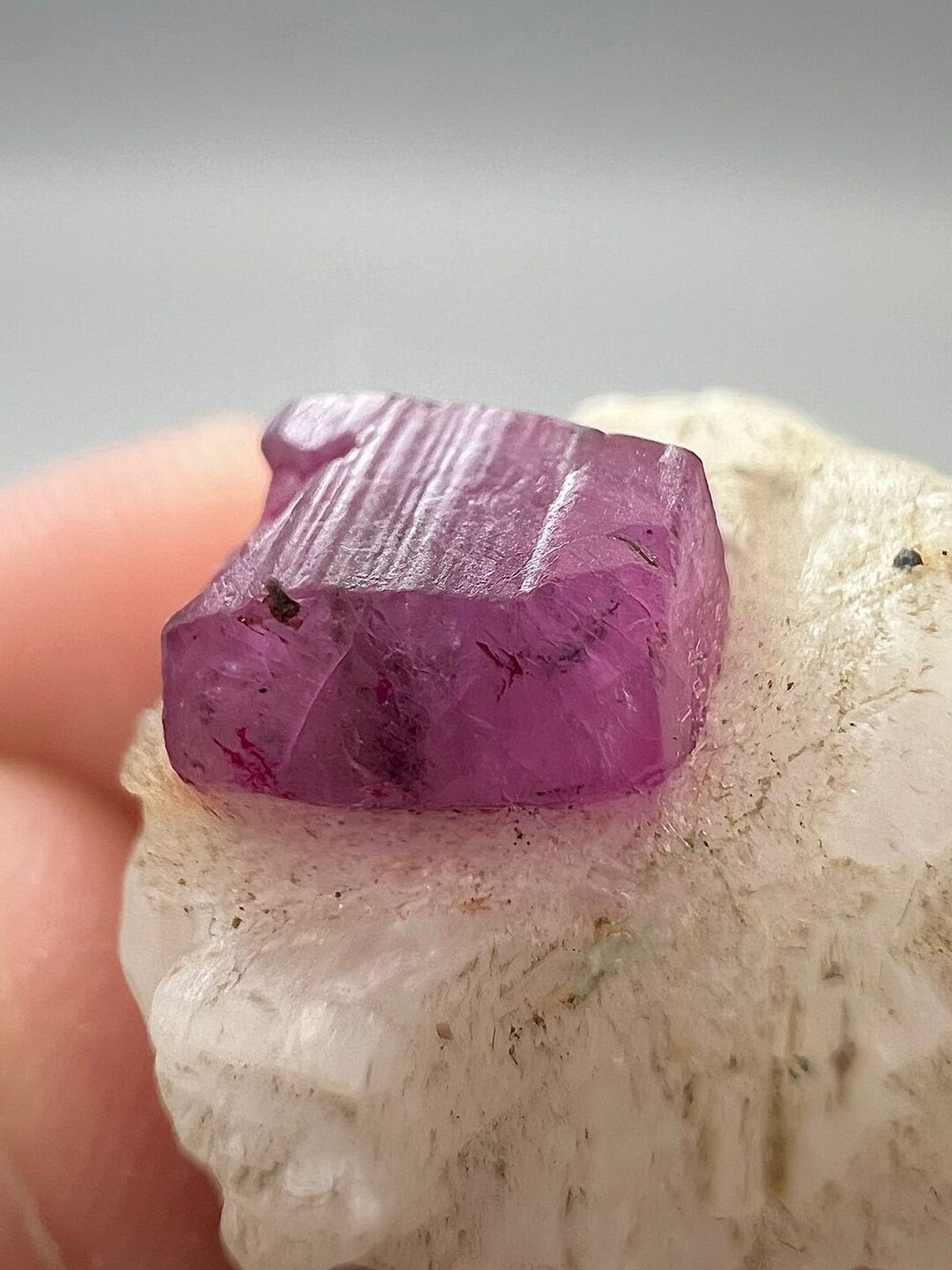 22.40 Crt Natural Pink Color Ruby Terminated Crystal on Matrix Specimen ...