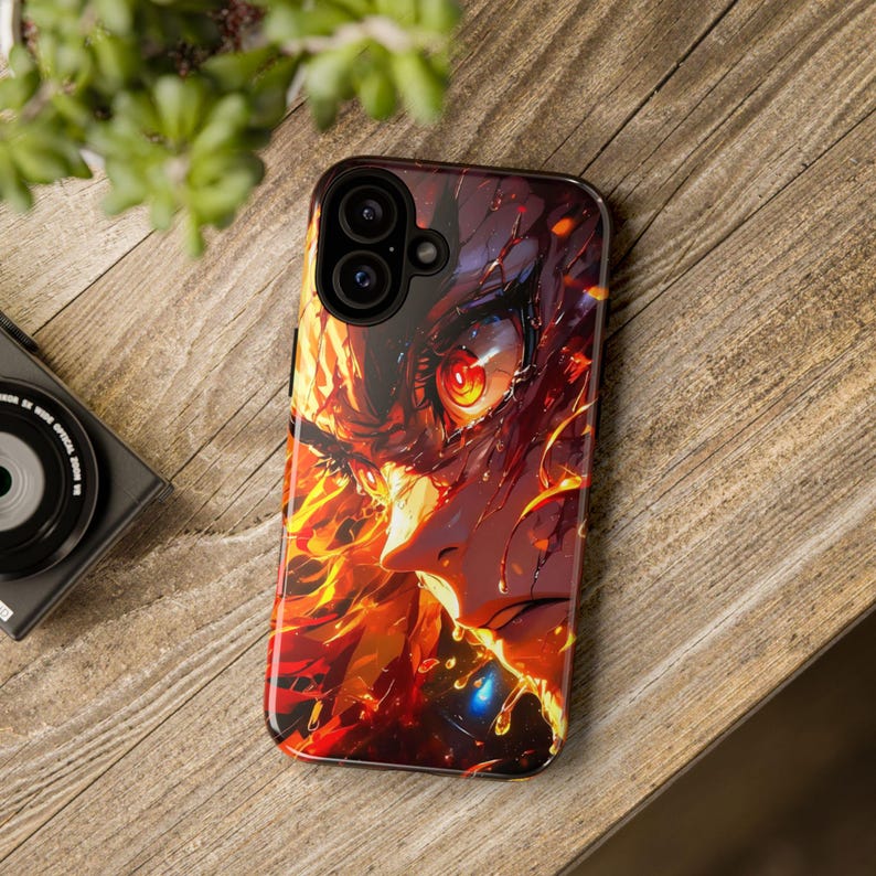 Rengoku Demon Slayer Tough Case, Anime iPhone 16 Cover, Phone Protector ...