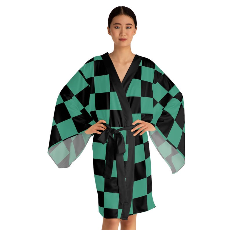 Demon Slayer Tanjiro's Kimono Robe, Anime Cosplay Costume, Japanese ...