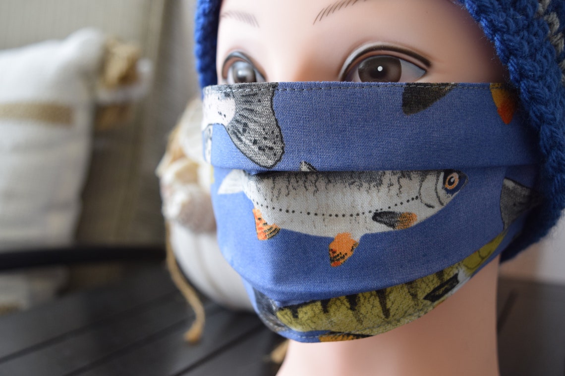 Fish Face Mask / Fisherman Face Mask / Face Mask / Washable - Etsy