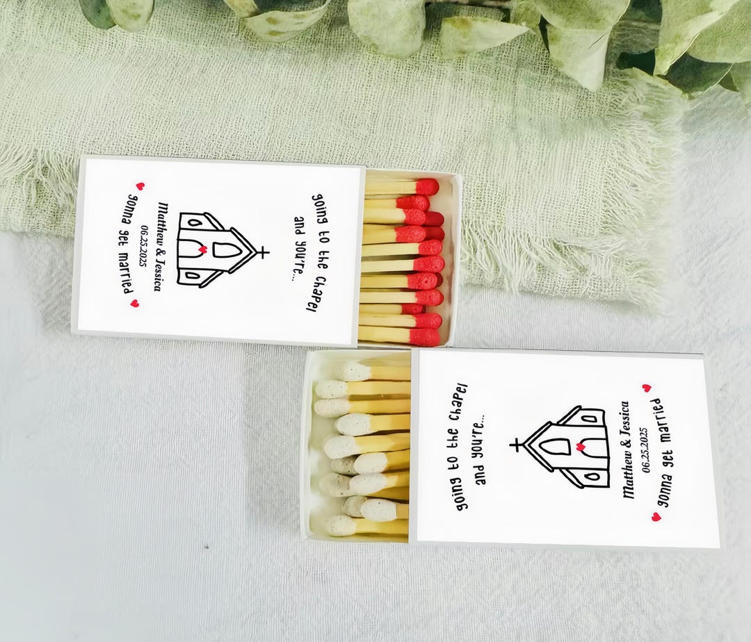 Custom Match Boxes, Custom Matches, Custom Wedding Match Box, Wedding ...