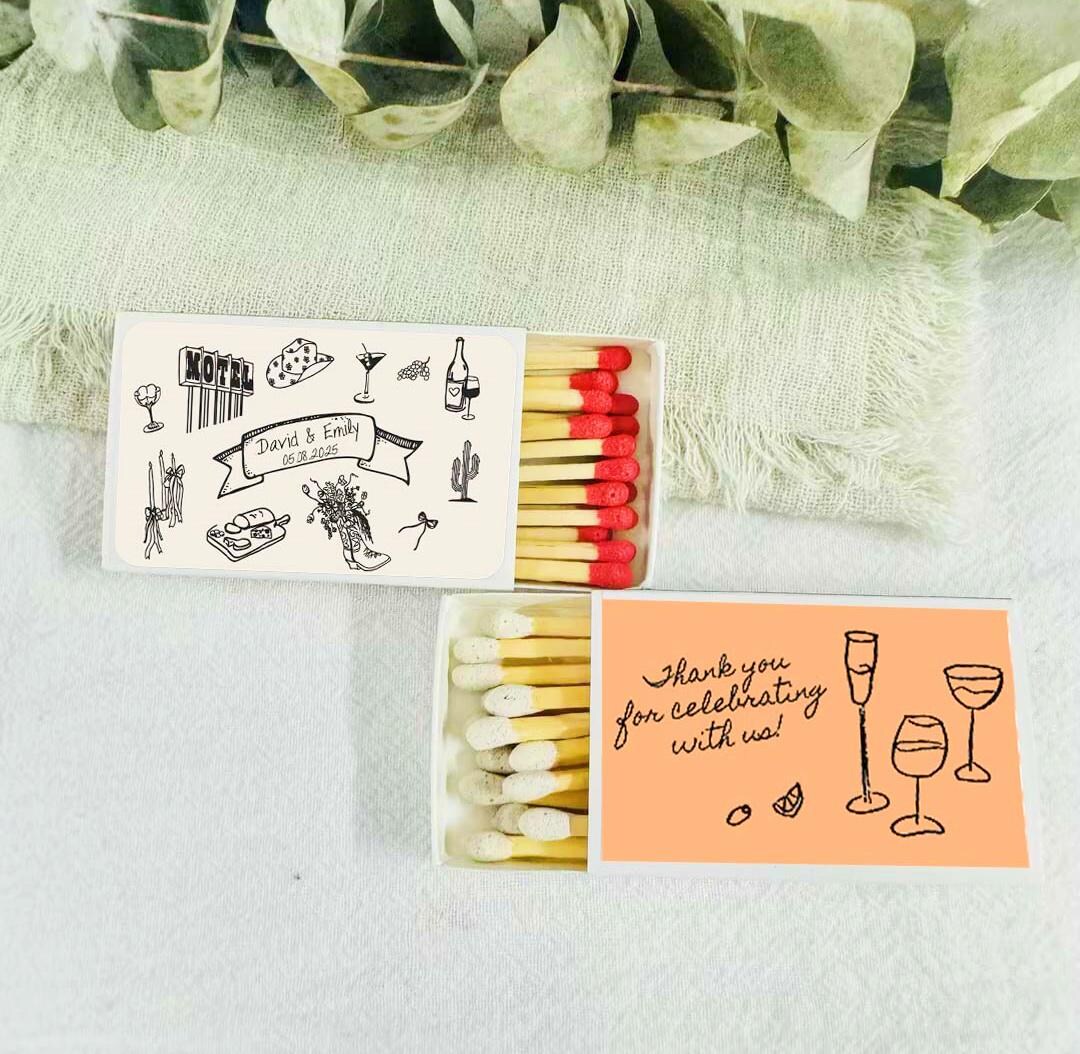 Custom Matchboxes, Personalized Wedding Matchboxes for Guest, Wedding ...