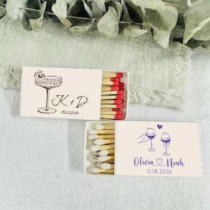 Personalized Cocktail Wedding Matchbox, Wedding Party Matches Favors ...