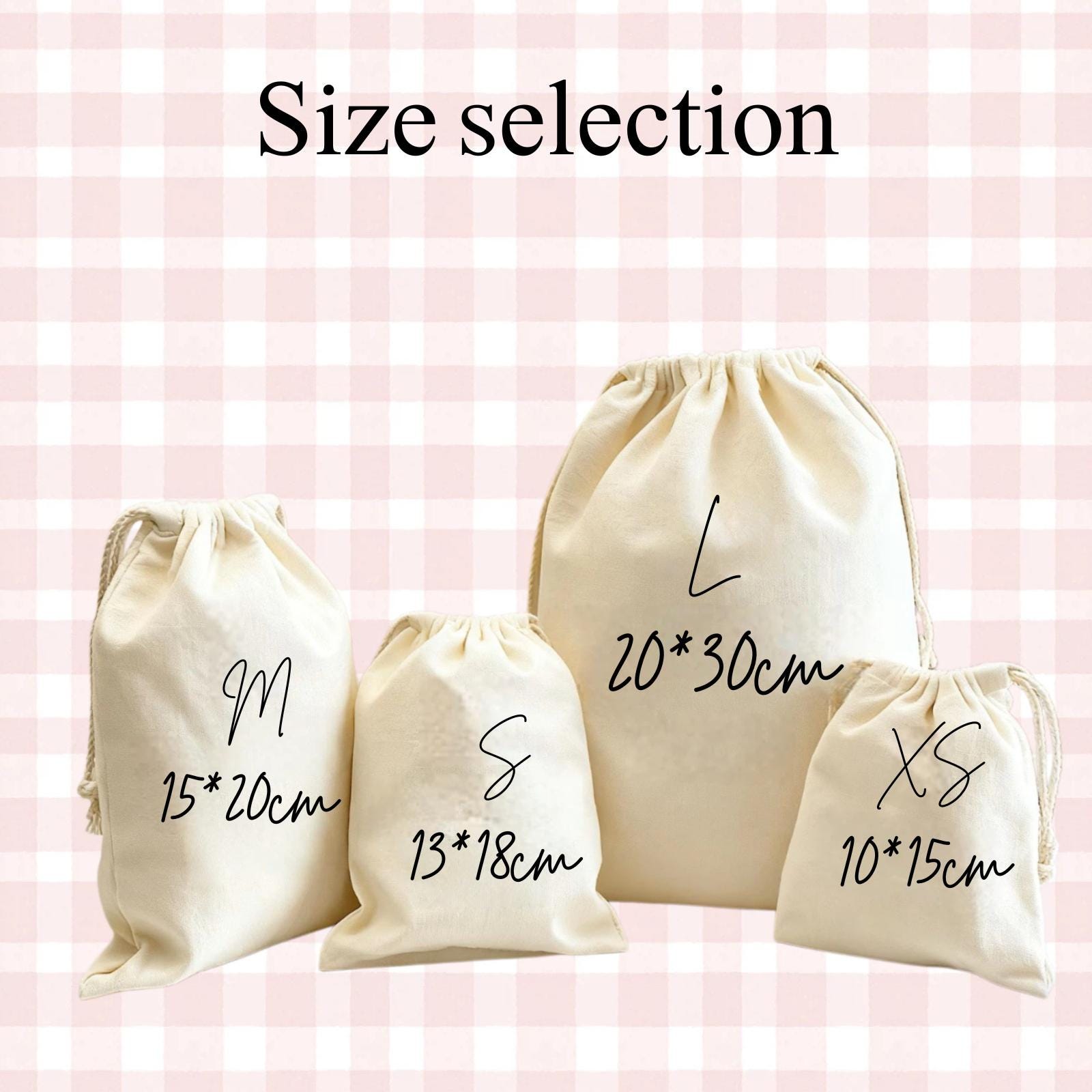 Bulk Custom Cotton Drawstring Bags, Personalized Wedding Favor Bags ...