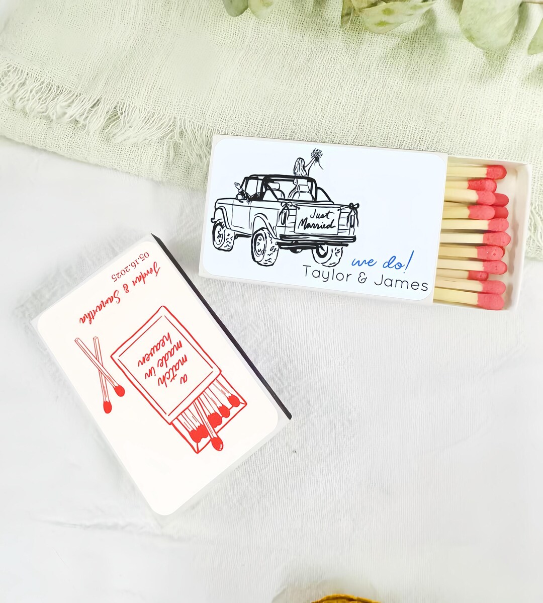 Custom Matchboxes, Personalized Wedding Matchboxes for Guest, Wedding ...