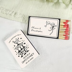 Custom Wedding Match Box, Wedding Matches,custom Sketch Match Box ...
