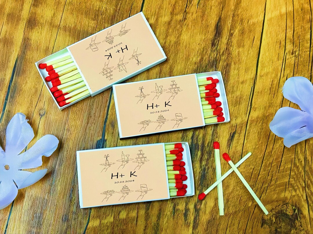 Custom Party Match Box, Wedding Matches, Party Favors, Wedding Gift ...