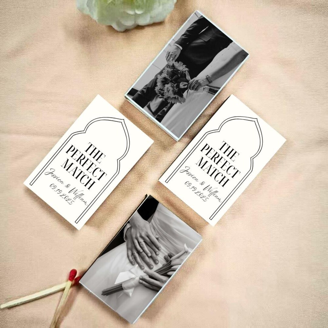 The Perfect Match Wedding Matchbox Wedding Favors for Guests Wedding ...