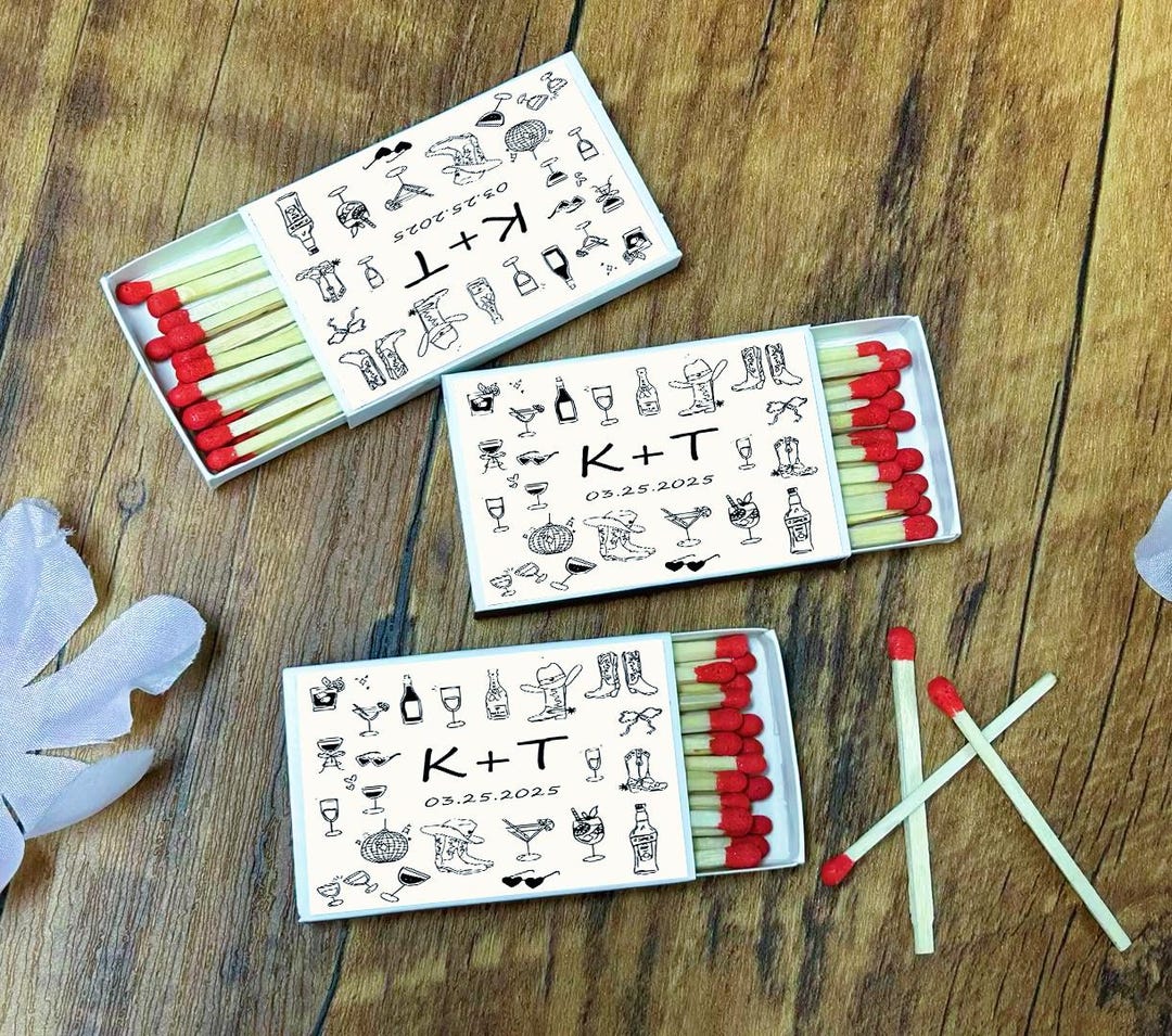 Custom Match Boxes, Wedding Matches, Custom Match Book, Engagement Gift ...